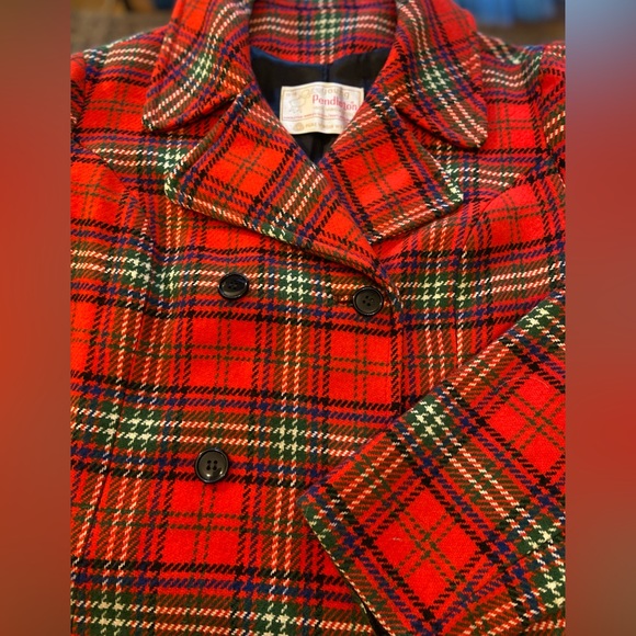 Pendleton | Jackets & Coats | 95s Pendleton Bright Red Tartan Plaid ...